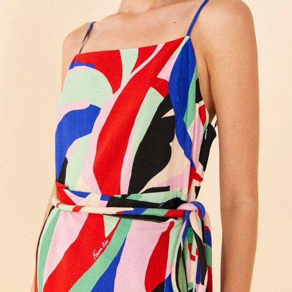 FARM Rio | Dresses | Nwt Farm Rio Colorful Monstera Mini Dress | Poshmark